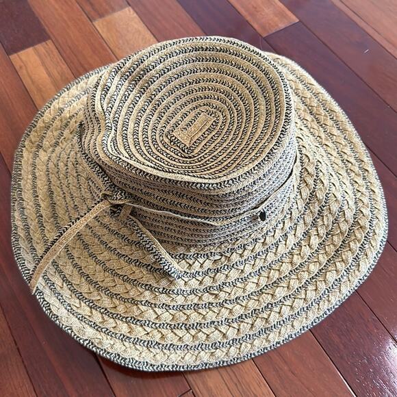Scala | Accessories | Vintage Scala Paper Straw Raffia Hat Wide Brim ...